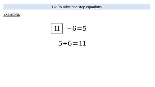 Solve One and Two Step Equations | Teaching Resources