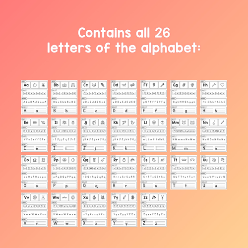 Alphabet Worksheets / Alphabet Practice Sheets, Handwriting & Letter ...