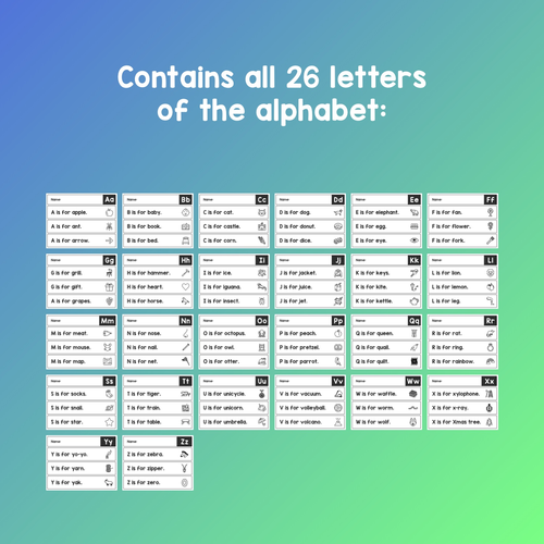 Alphabet Sentences / Alphabet Beginning Sounds / Beginner Reading ...