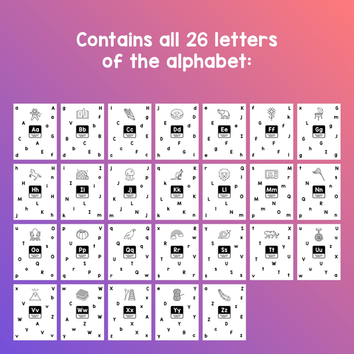 Alphabet Worksheets / Alphabet Hunt Activity / A-Z English Alphabet ...