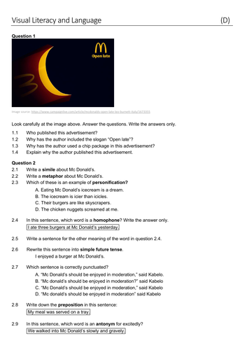 Visual Literacy Exercises | Teaching Resources