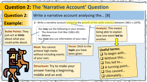 American West Revision Exam Technique & Past Exam Questions - GCSE Edexcel History | Teaching ...