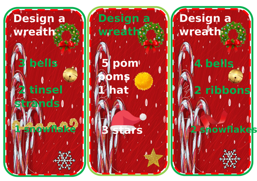 Design a wreath/Christmas Tree activity | Teaching Resources
