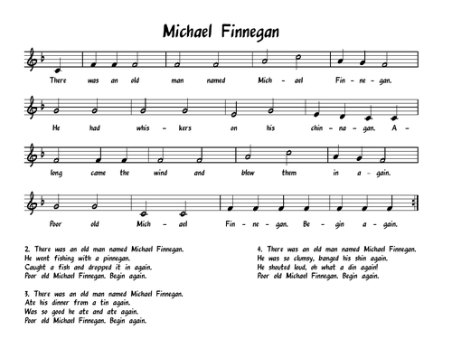 Michael Finnegan - Boomwhacker Play Along Video and Sheet Music ...