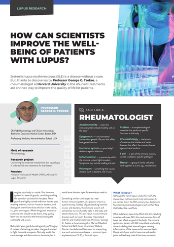 How can scientists improve the well-being of patients with lupus ...