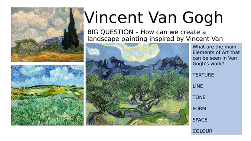 Vincent Van Gogh Artist copy powerpoint | Teaching Resources