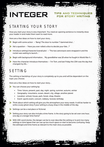 Integer Stories Inspired by Numbers | Creative Writing Competition | 11 ...