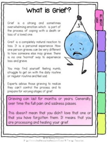 GRIEF PORTFOLIO | Grief & Loss | Coping with Death | Teaching Resources