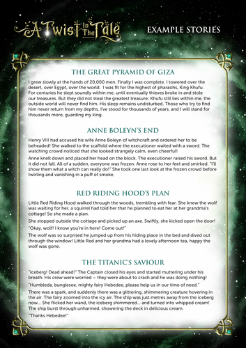 A Twist in the Tale | Creative Writing Competition | 5-11 Years ...