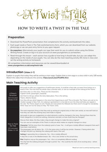 A Twist in the Tale | Creative Writing Competition | 5-11 Years ...