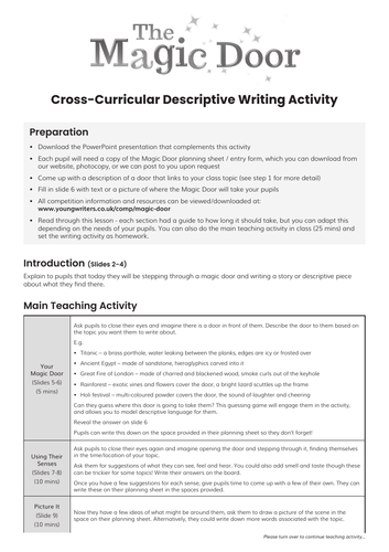 The Magic Door | Creative Writing Competition | 5-11 Years | Teaching ...