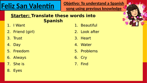 Valentine's day Spanish | Teaching Resources