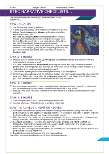 Btec Art and Design Practise Tech award 2022 teaching pack | Teaching ...