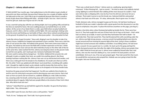 The Outsiders by S E Hinton Scheme of Work | Teaching Resources