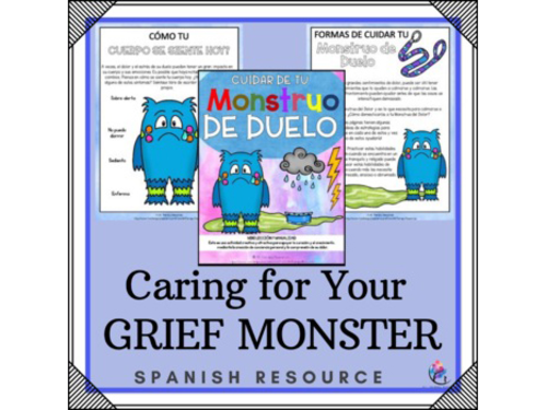 SPANISH VERSION - Grief Monster - Self Care Lesson Activity and Craft ...
