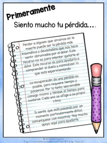SPANISH VERSION - Grief Monster - Self Care Lesson Activity and Craft ...