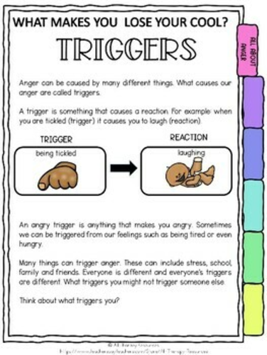 Anger Management Portfolio Workbook I Anger Activities and Lesson ...