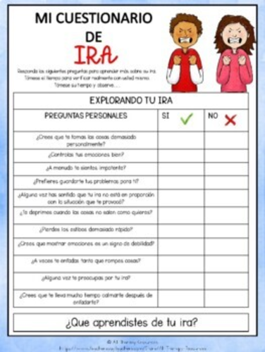 SPANISH VERSION - Keep Your Cool Anger Management Workbook Workbook ...