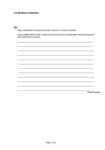 GCSE computer science exam questions (Question bank ) AQA with Answers ...