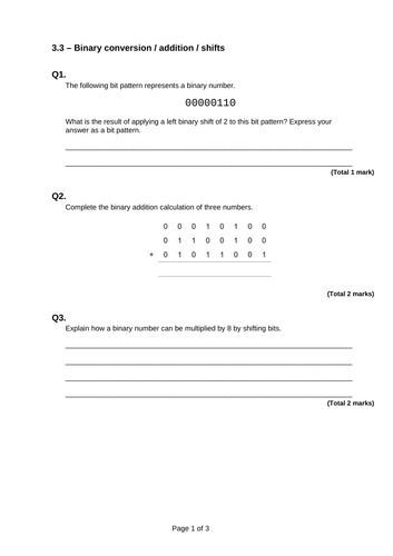 GCSE computer science exam questions (Question bank ) AQA with Answers ...