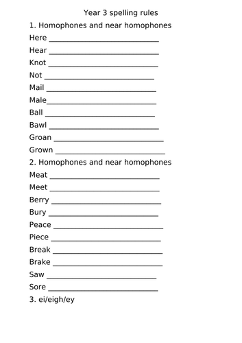 Year 3 handwriting and spellings | Teaching Resources