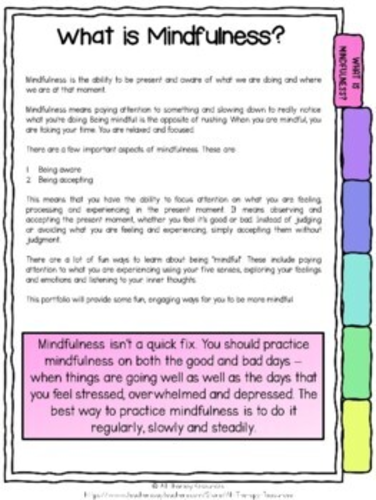 MINDFULNESS PORTFOLIO | Gratitude Meditation Feelings | Counseling ...