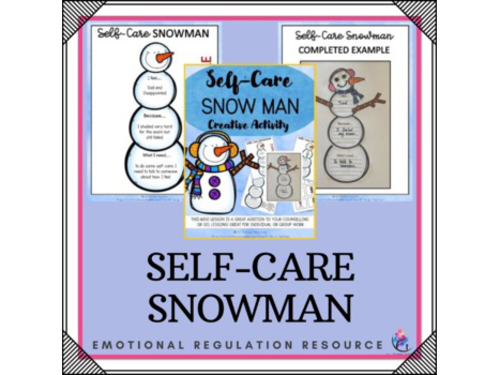 Self Care Winter Snowman Counseling Craft - End of Year Emotional ...