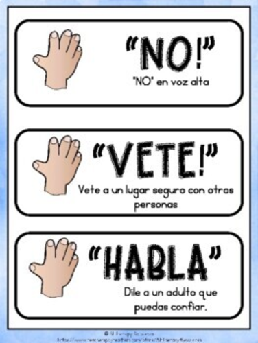 SPANISH - KEEPING SAFE - Personal Safety, Child Abuse & Protective ...