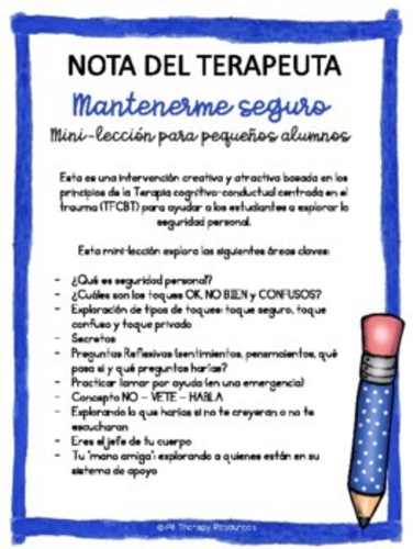 SPANISH - KEEPING SAFE - Personal Safety, Child Abuse & Protective ...