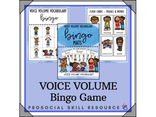 Voice Volume Vocabulary BINGO GAME - Fun Activity - Tone of Voice ...
