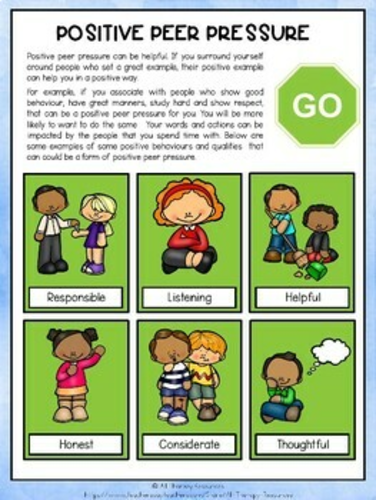 PEER PRESSURE Lesson Workbook I Red Ribbon Week | Teaching Resources