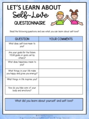 Self-Love Shower Lesson Craft Activity - Love Yourself Group | Teaching ...