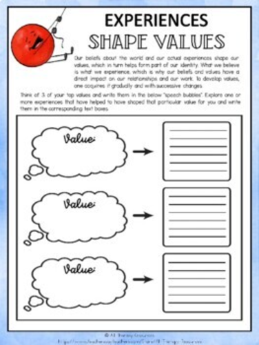 Personal Values Workbook Unit - Health Education and Counseling Life ...