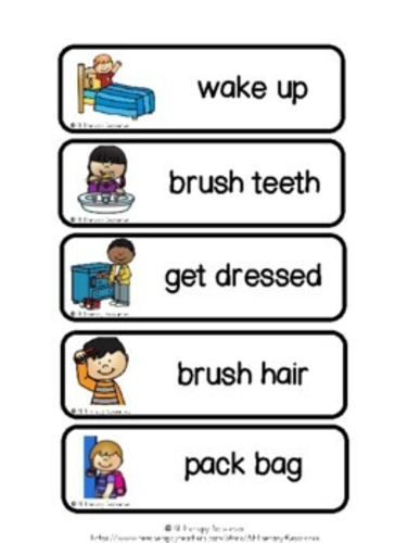 Daily Routine Cards - Visual Schedule Printable Cards - morning night ...