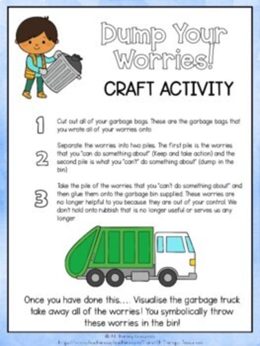 Worries Brain Dump - Declutter your Worries Lesson Activity Craft ...