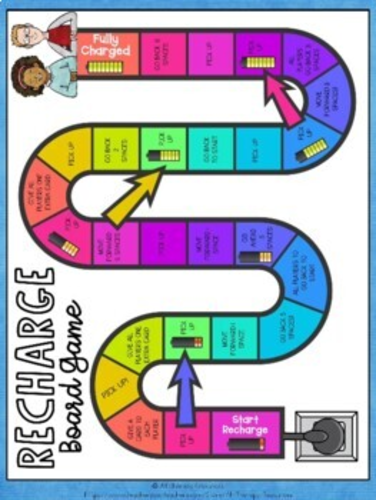 Recharge Your Battery Board Game - Self Care SEL Back to School ...