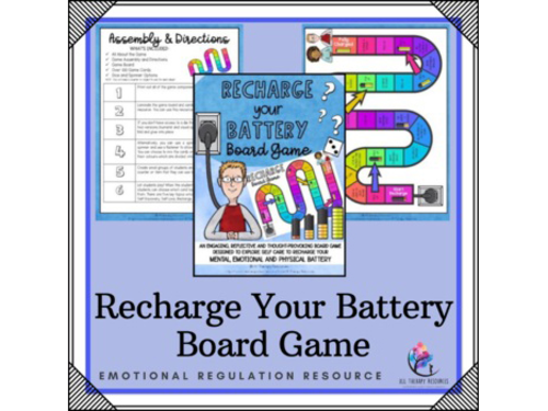 Recharge Your Battery Board Game - Self Care SEL Back to School ...