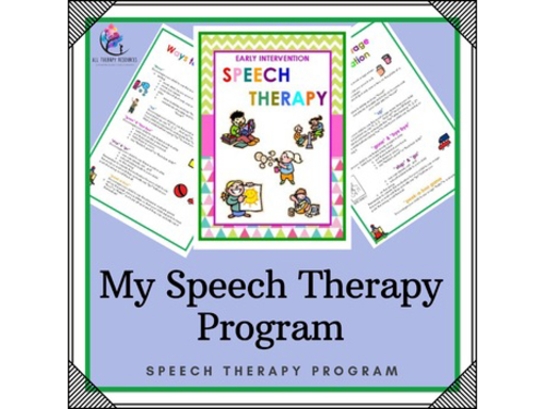 Speech Therapy - Early Intervention Language Program (special needs and ...