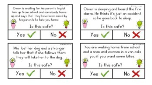 Safety Skills - 64 Yes No Clip Cards - Autism Special Education Speech ...