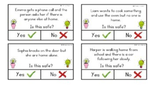 Safety Skills - 64 Yes No Clip Cards - Autism Special Education Speech ...