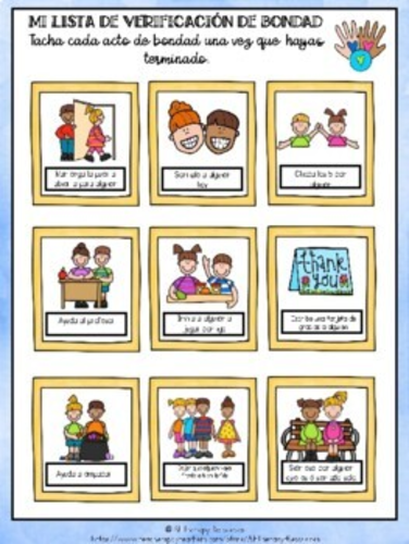 SPANISH VERSION - Kindness Tree Project - Acts of Kindness Bulletin ...