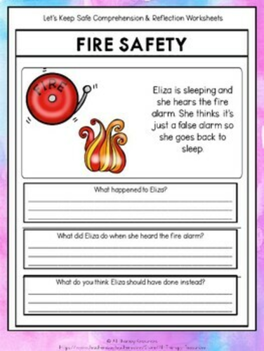 Let's Keep Safe - Reading Comprehension Worksheets - Online Road ...