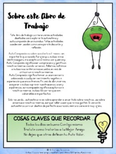 SPANISH VERSION - Self Matters Self Compassion Workbook - Self Esteem ...