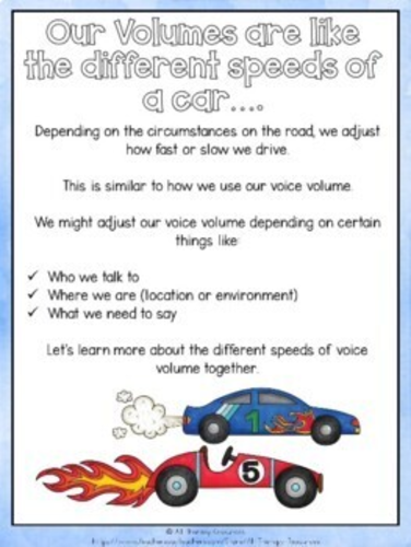 Voice Volume Control Story - Social Narrative and Poster - Tone of ...