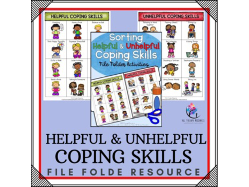 HELPFUL & UNHELPFUL COPING CALMING SKILLS FILE FOLDER | Teaching Resources