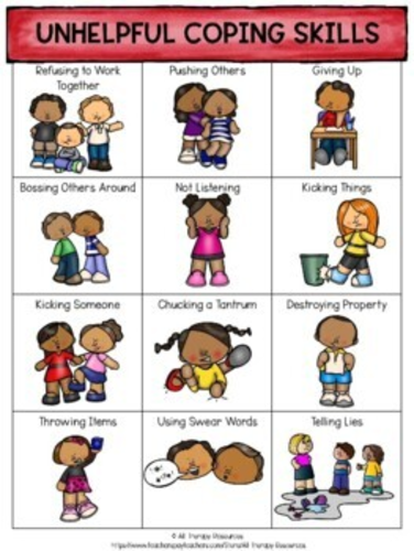 HELPFUL & UNHELPFUL COPING CALMING SKILLS FILE FOLDER | Teaching Resources