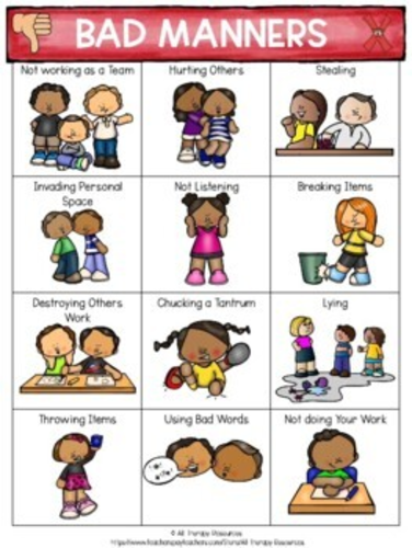 GOOD & BAD MANNERS FILE FOLDER | Counseling Activity | Character Development | Teaching Resources