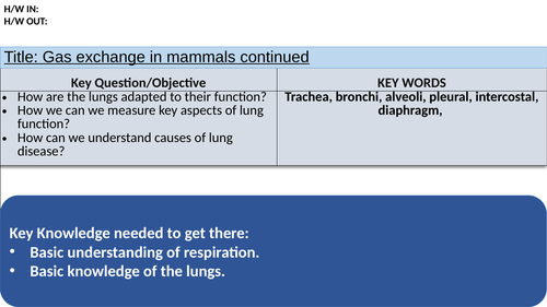AQA A level Biology - 3.3 Organisms exchange substances 4 - Gas ...