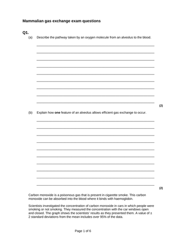 AQA A level Biology - 3.3 Organisms exchange substances 4 - Gas ...