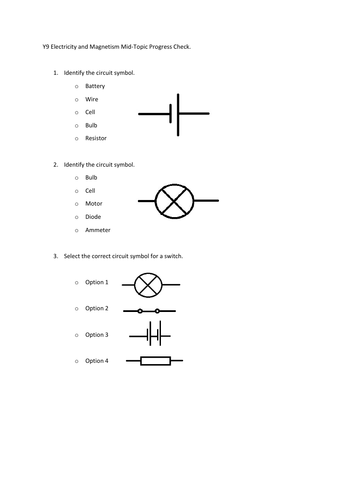 KS3 Electricity and Magnetism Quiz pdf | Teaching Resources